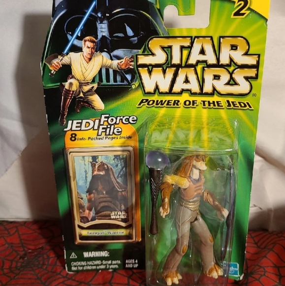 Toys | Star Wars Power Of The Jedi Gungan Warrior Jedi Force Filegz ...